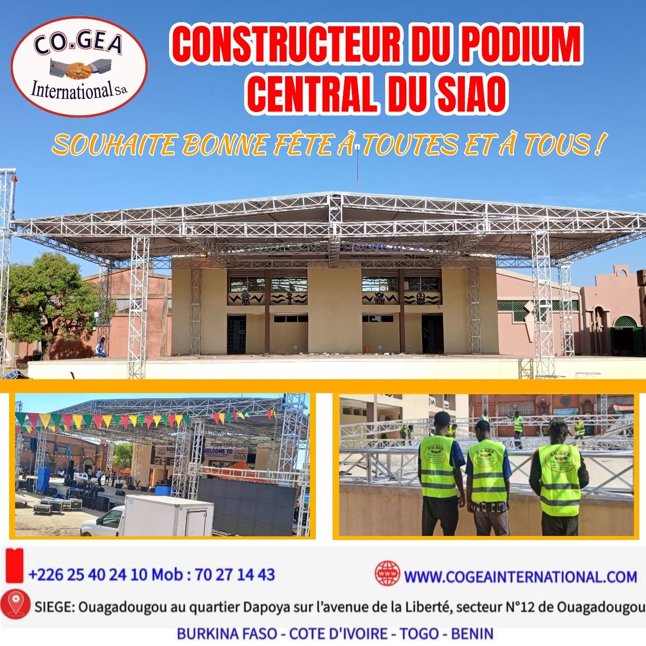 CONSTRUCTION DU PODIUM CENTRAL DU SALON INTERNATIONAL DE L'ARTISANAT DE ...